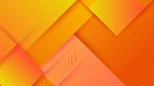 Modern Orange Yellow Geometric Banner Desain Latar Belakang Geometris ...