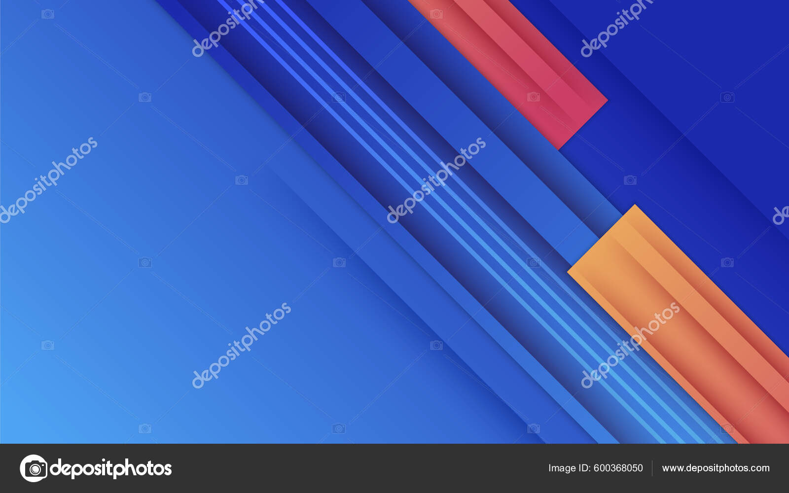 Abstract Blue Background Pink Orange Yellow Neon Gradient Vector