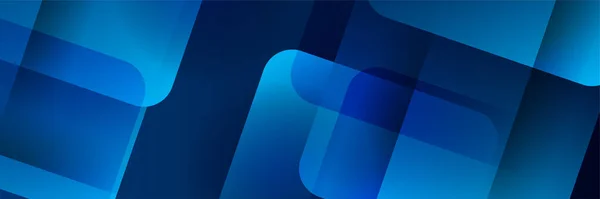 Modern Dark Blue Banner Geometric Shapes Corporate Abstract Technology ...