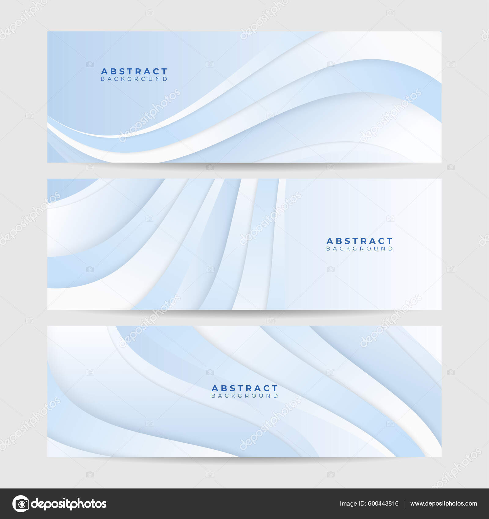 Light Blue White Abstract Modern Banner Background Design Vector ...