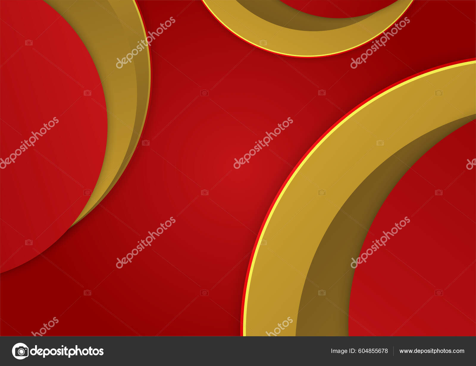 Abstract Red Gold Presentation Design Background Stock Vector by ...