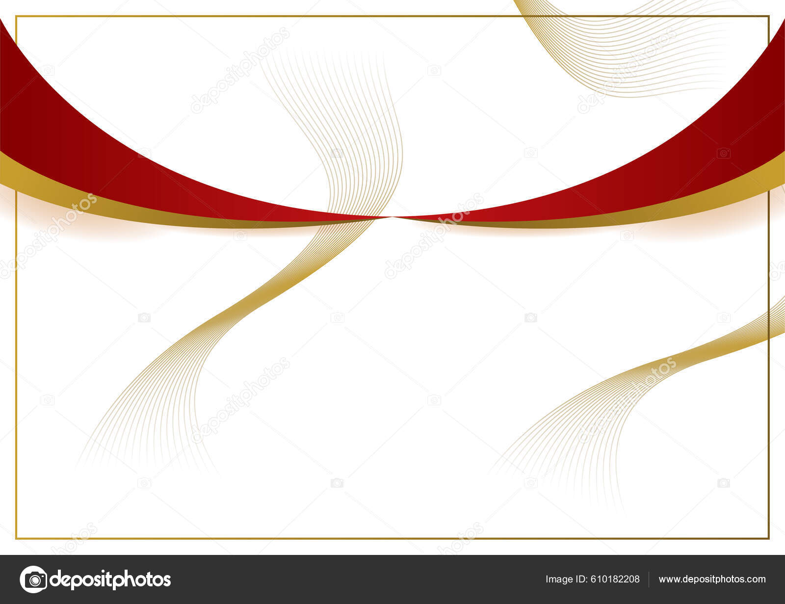 Abstract Red Gold Presentation Design Background Stock Vector by ...