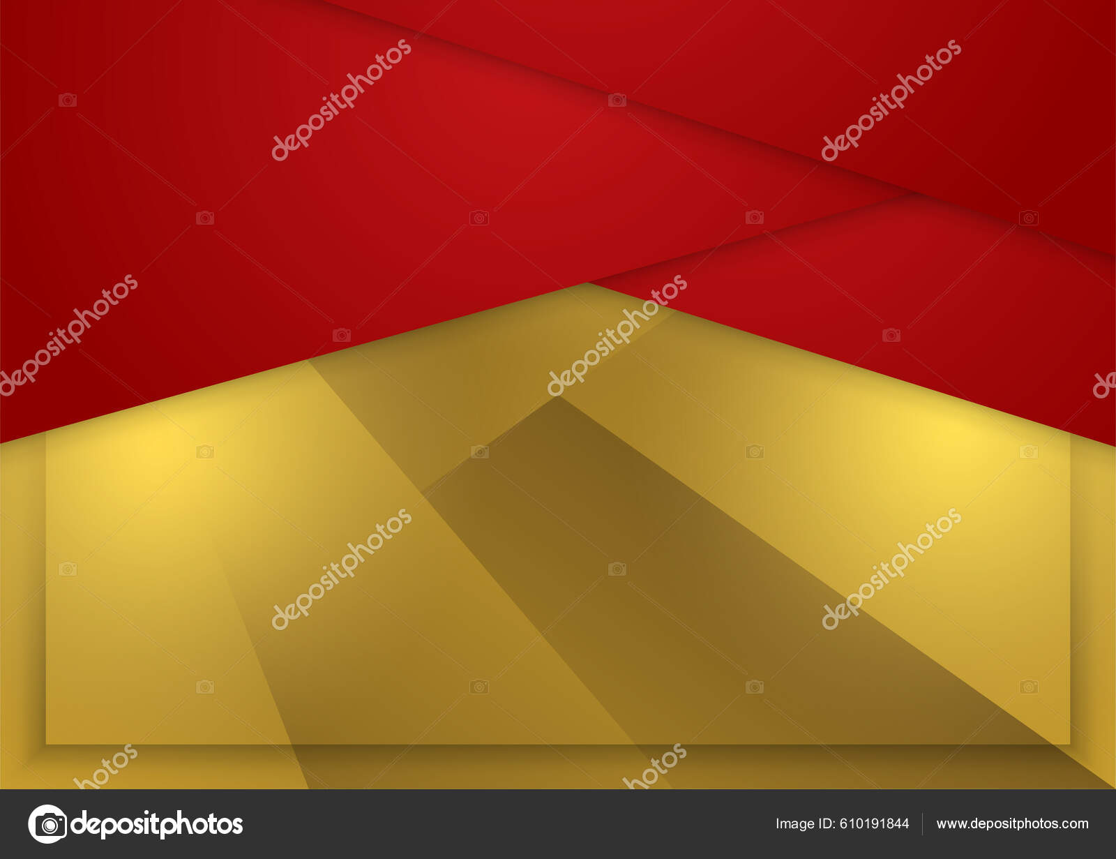 Abstract Red Gold Presentation Design Background Stock Vector by ...
