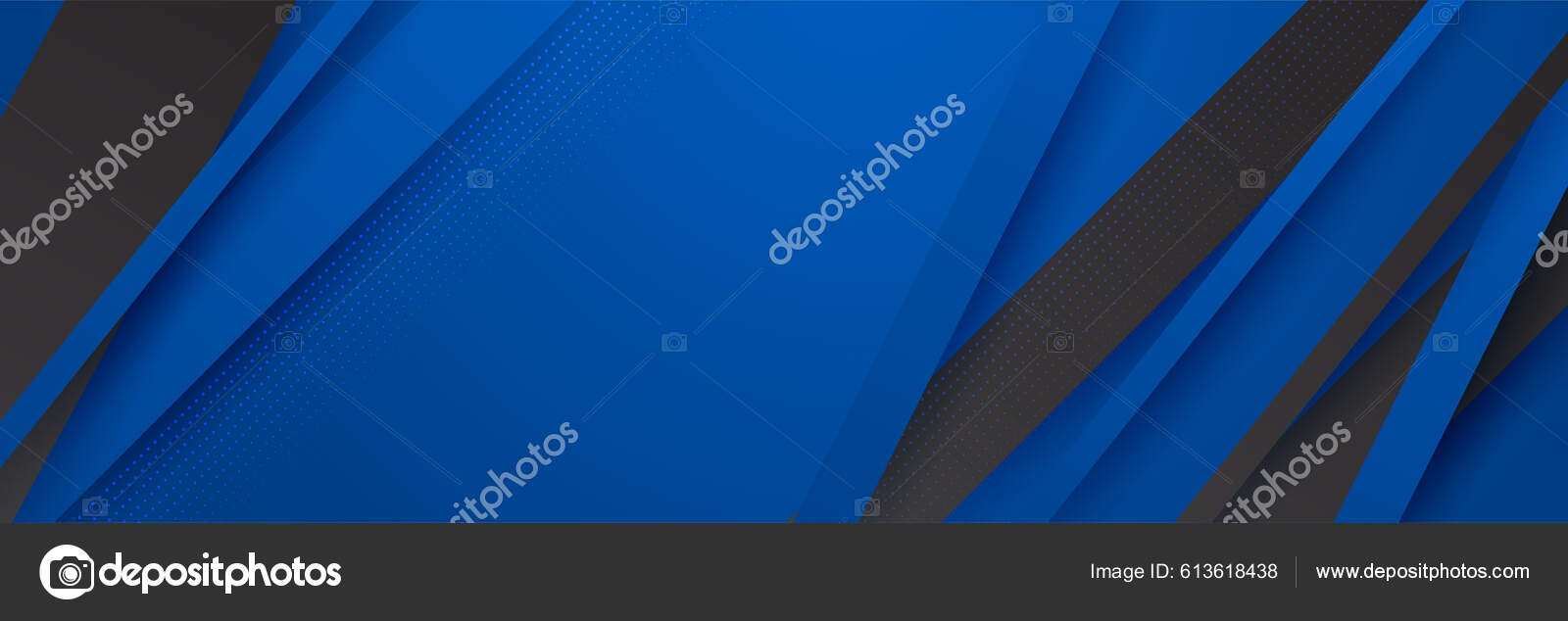Latar Belakang Banner Abstrak Hitam Dan Biru Vektor Stok oleh ...