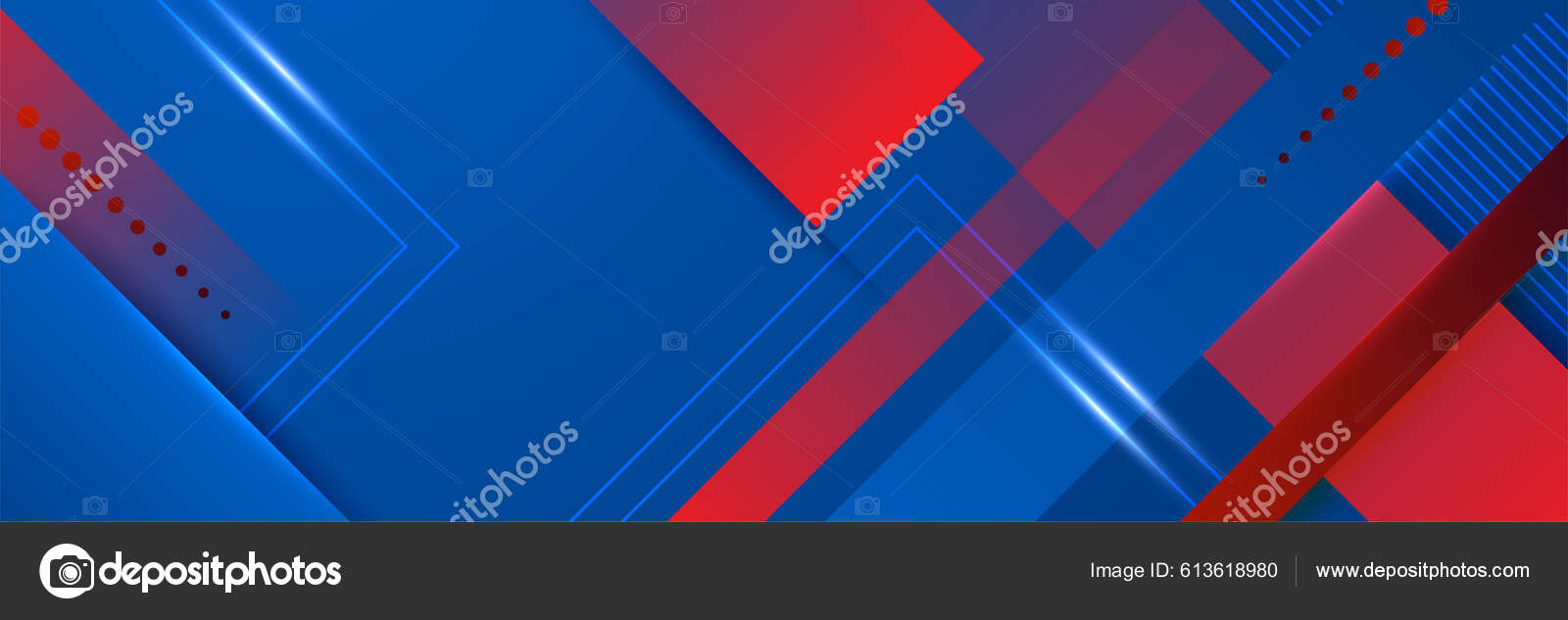 Blue Red Abstract Banner Background Stock Vector by ©salmanalfa 613618980