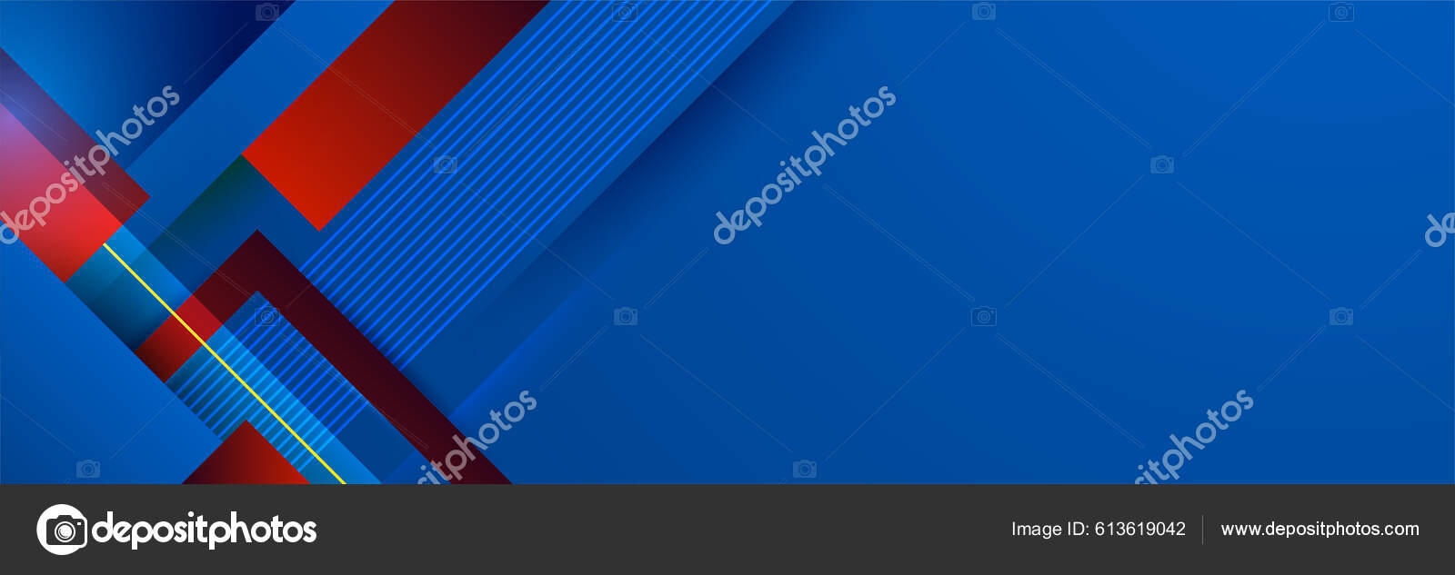 Blue Red Abstract Banner Background Stock Vector by ©salmanalfa 613619042