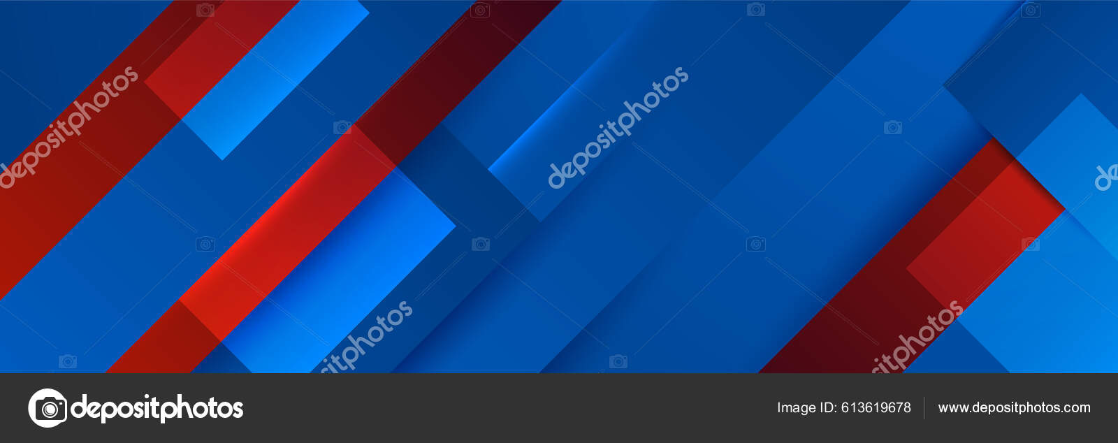 Blue Red Abstract Banner Background Stock Vector by ©salmanalfa 613619678