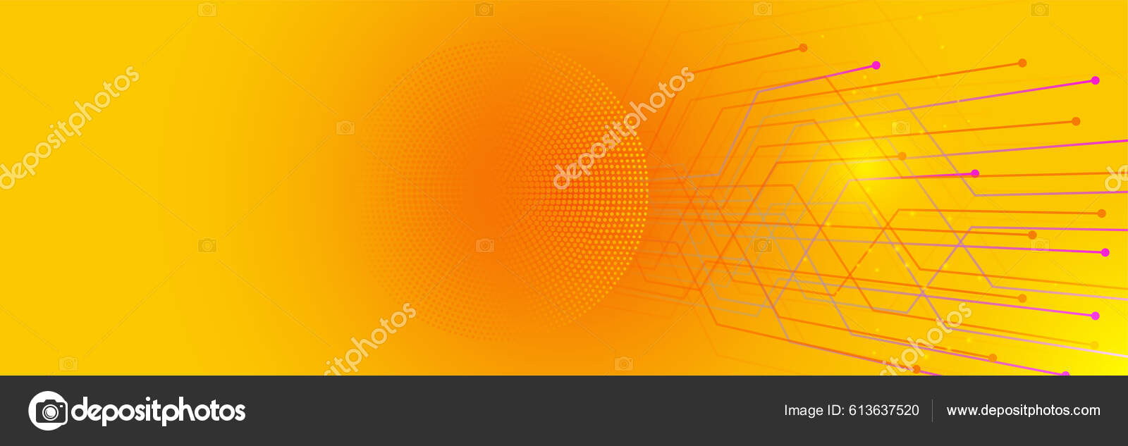 Modern Minimal Orange Futuristic Technology Science Background Design ...