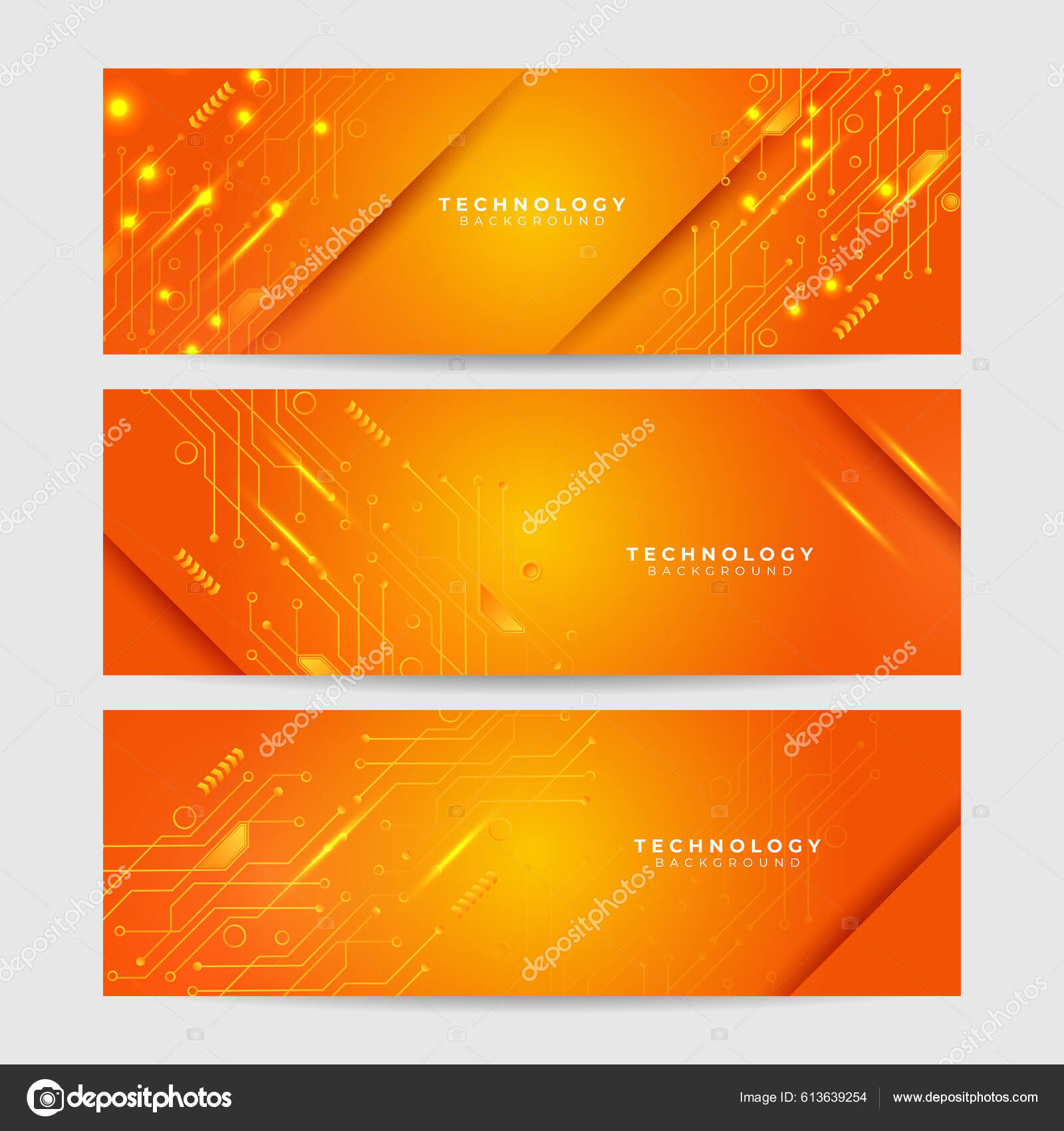 Modern Minimal Orange Futuristic Technology Science Background Design ...