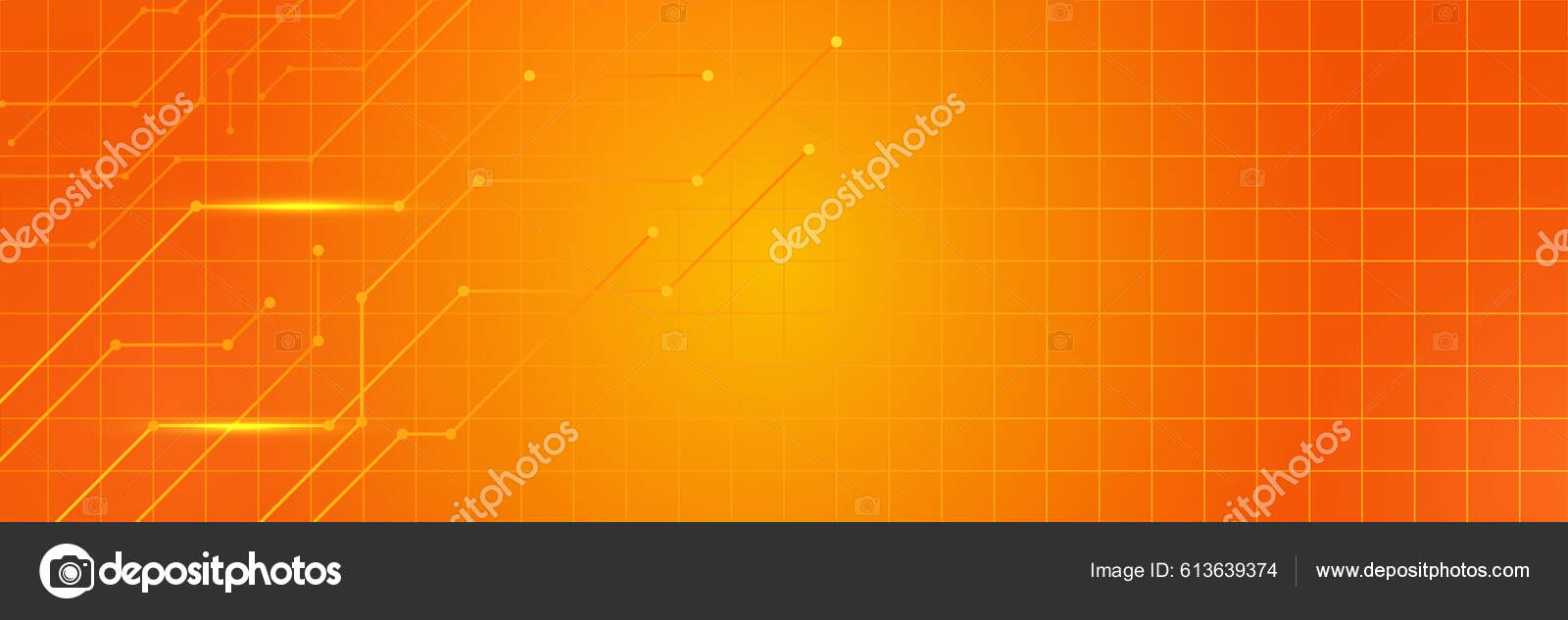Modern Minimal Orange Futuristic Technology Science Background Design ...