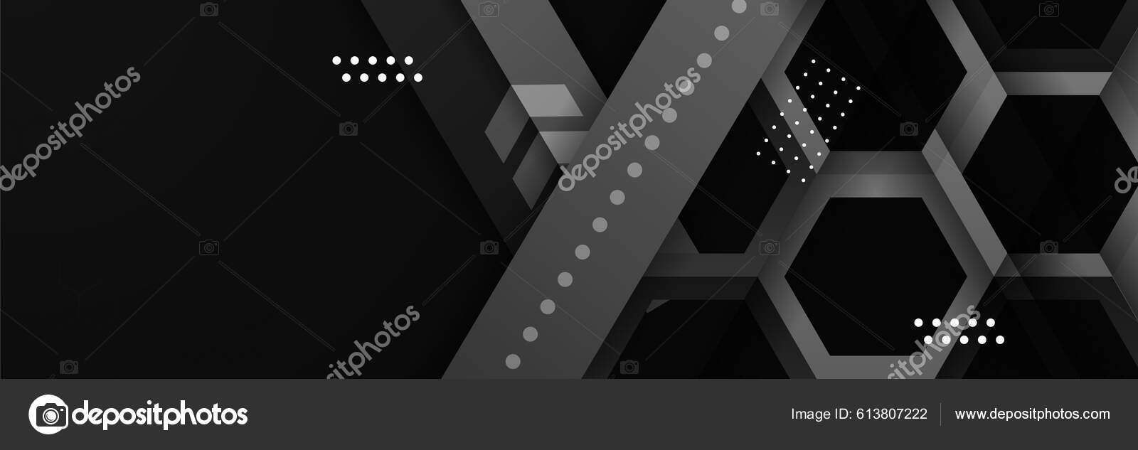 Black Abstract Banner Background Stock Vector by ©salmanalfa 613807222