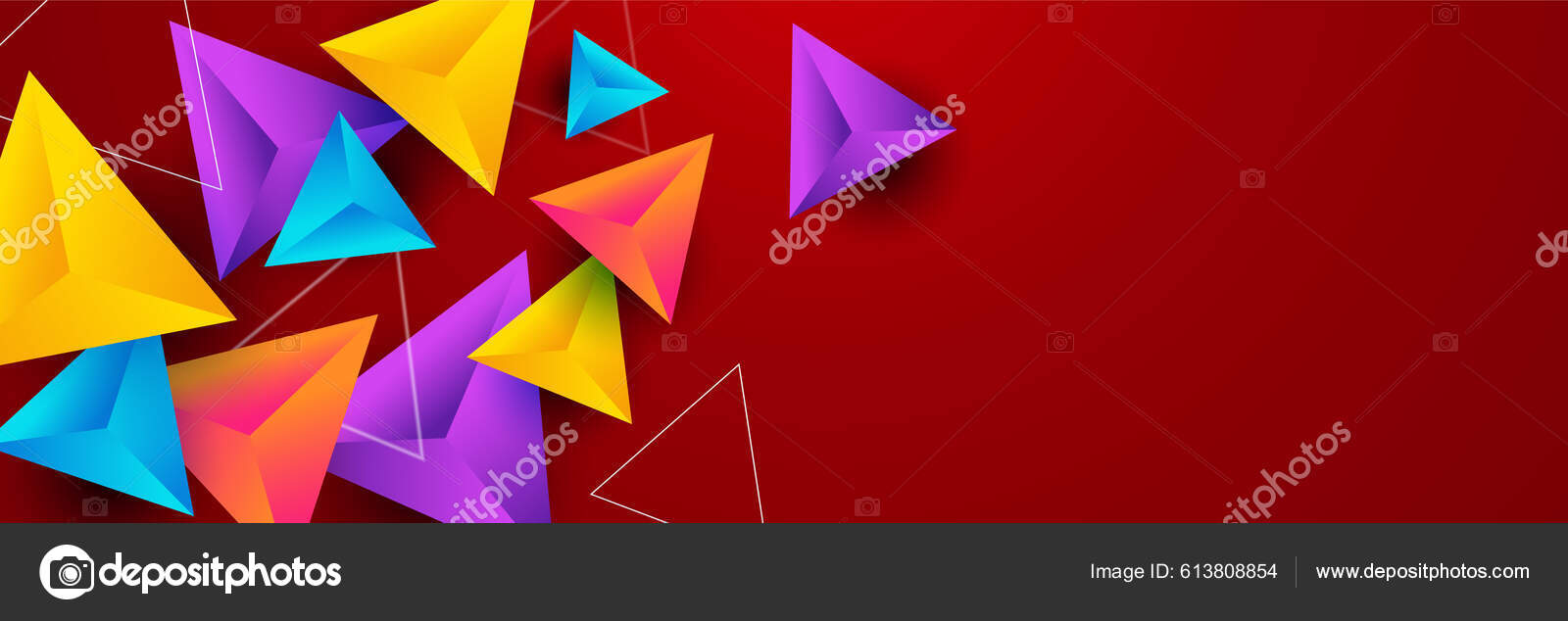 Abstract Red Yellow Blue Modern Colorful Banner Background Stock Vector ...