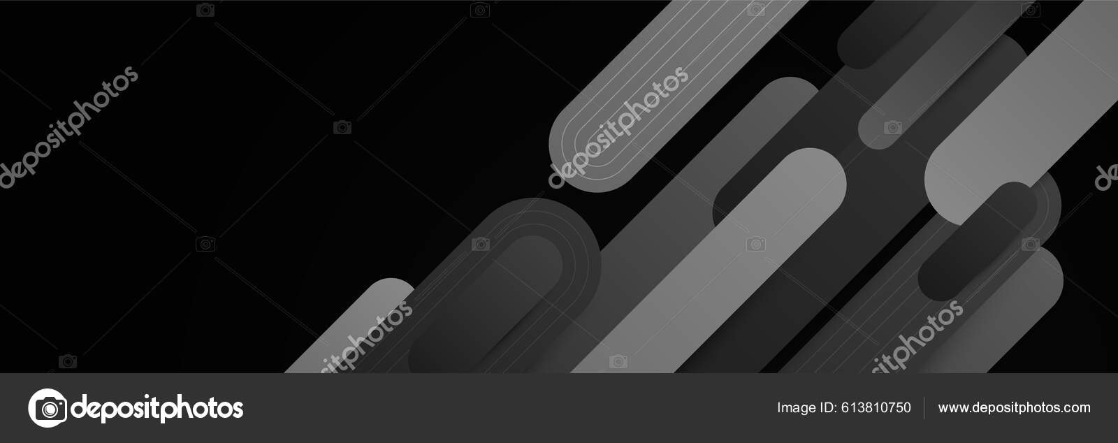 Black Abstract Banner Background Stock Vector by ©salmanalfa 613810750