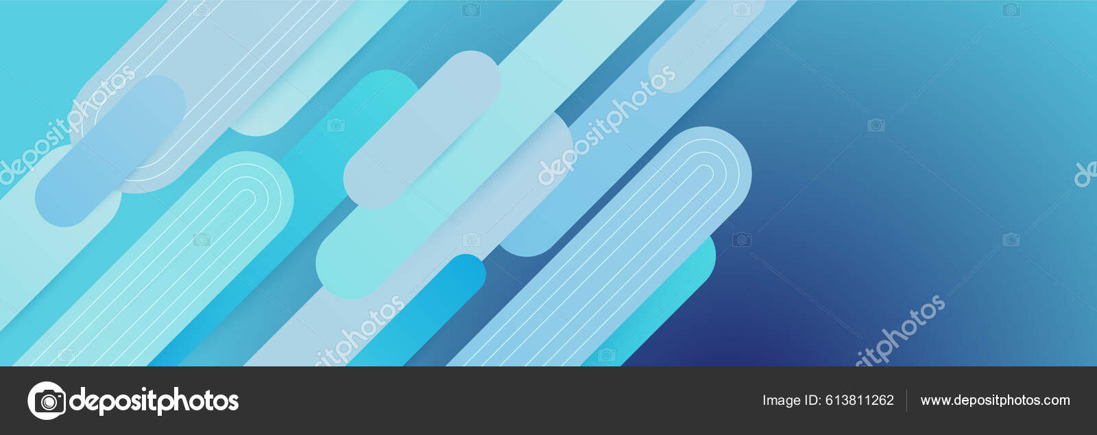 Fondo Banner Abstracto Azul Claro Vector de stock #613811262 de ©salmanalfa