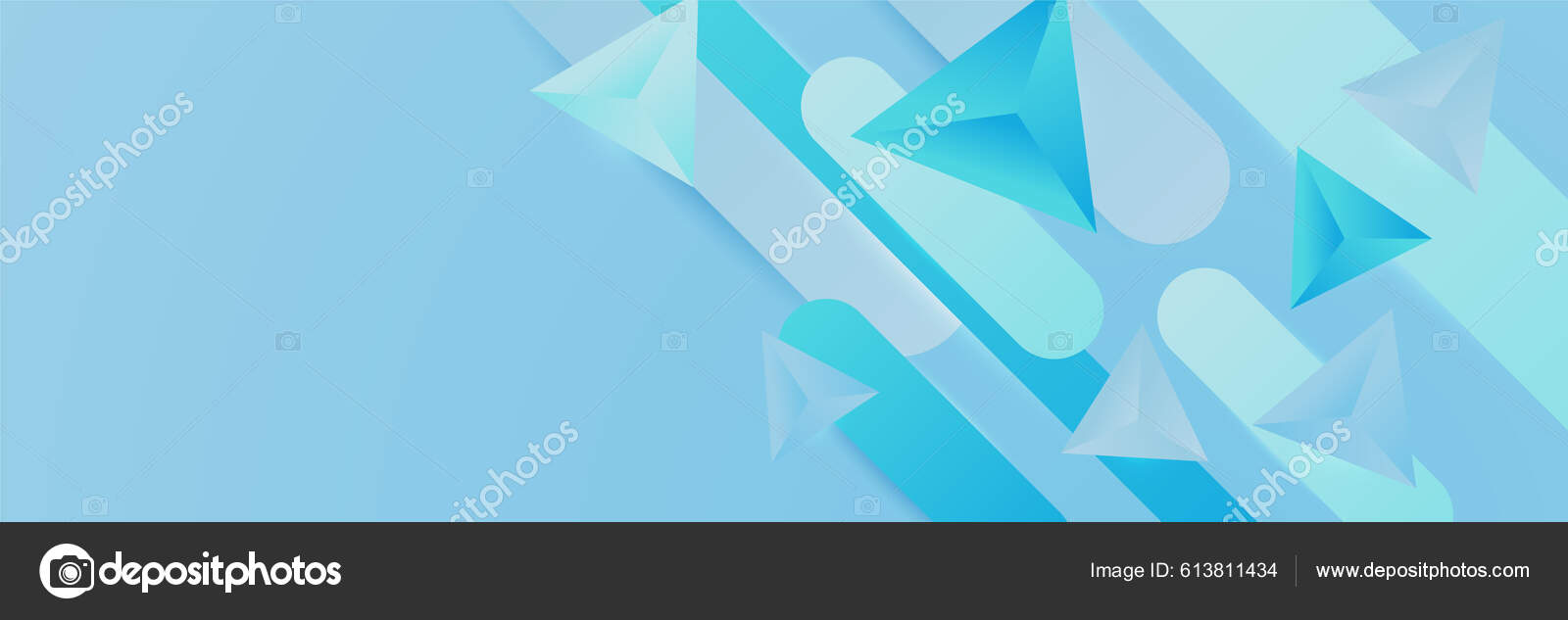 Light Blue Abstract Banner Background Stock Vector by ©salmanalfa 613811434