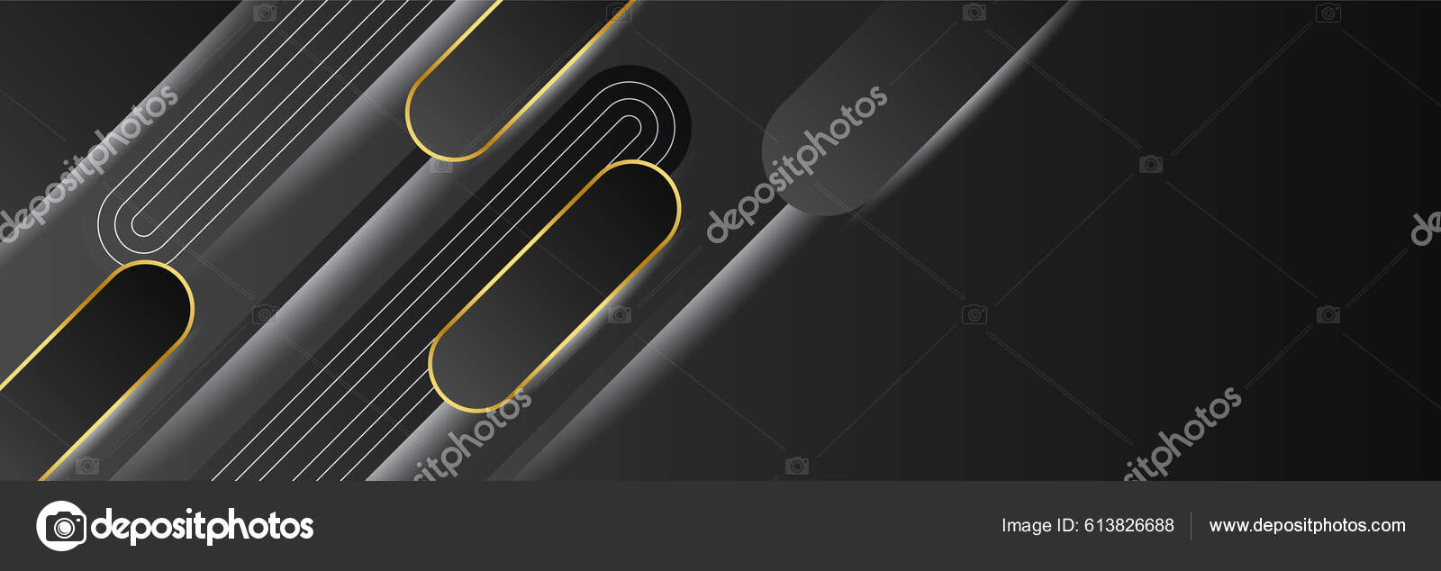 Black Gold Abstract Banner Background Stock Vector by ©salmanalfa 613826688