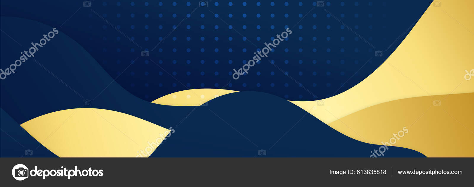 Blue Gold Abstract Banner Background Stock Vector by ©salmanalfa 613835818
