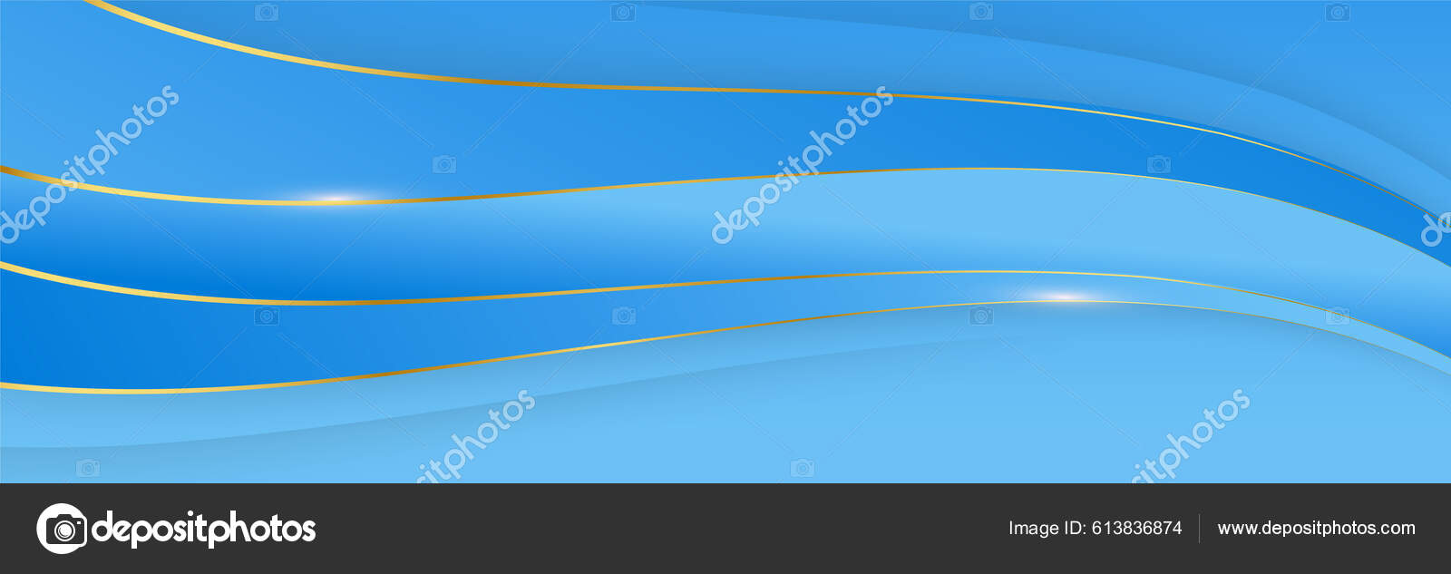 Light Blue Gold Banner Background Stock Vector by ©salmanalfa 613836874
