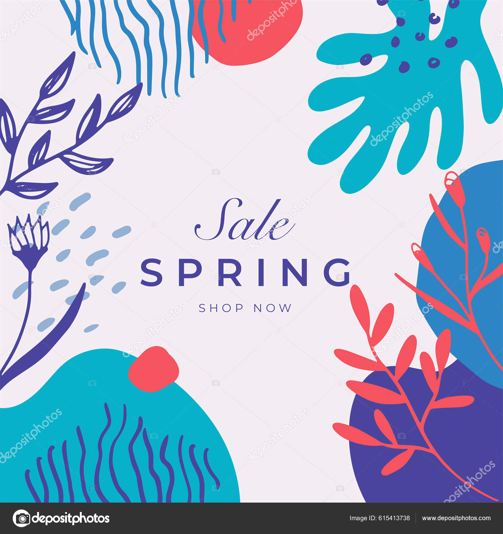 Unique Spring Cards Bright Gradient Backgrounds Tiny Leaves Fluid ...