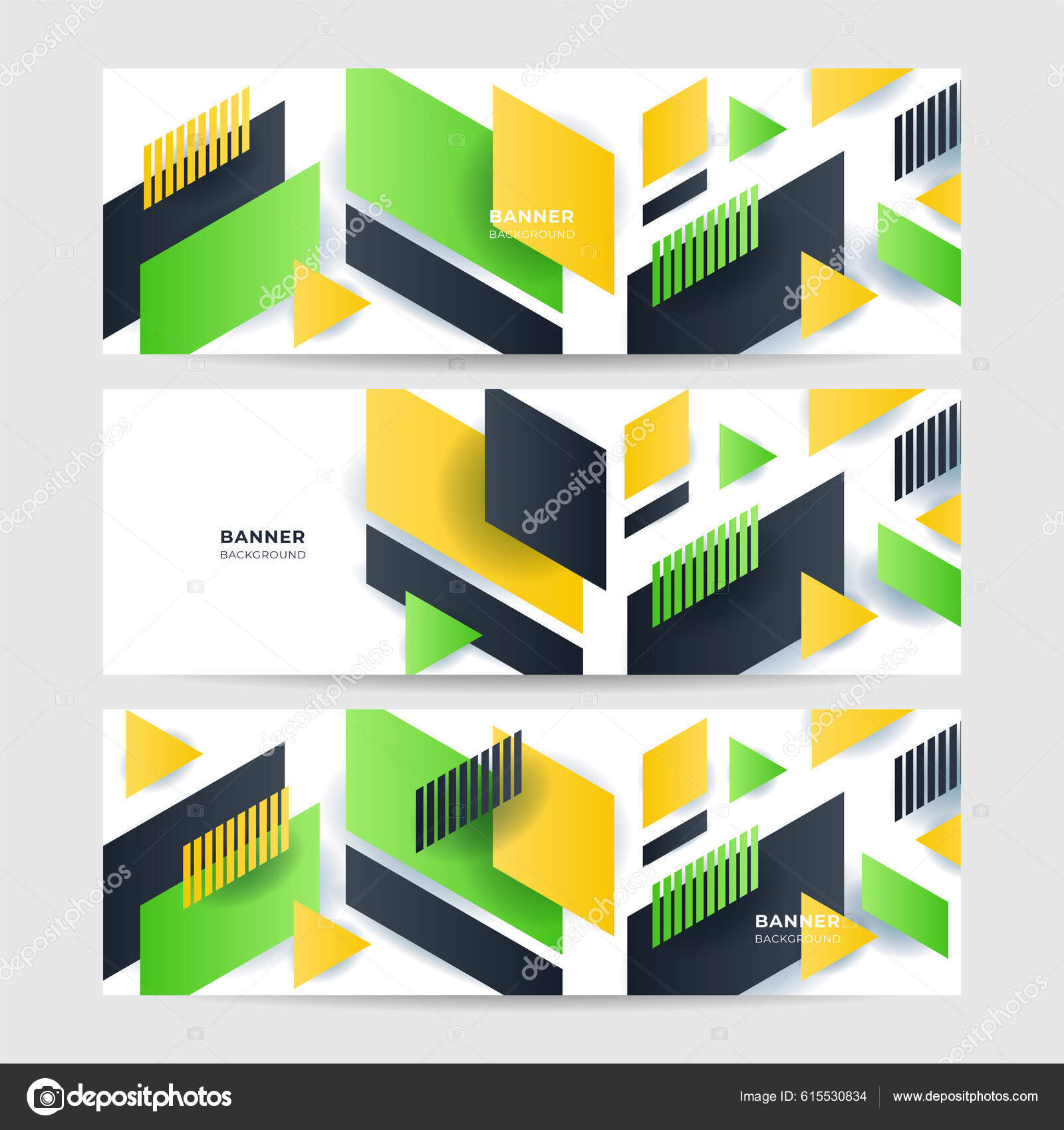 Abstract Black Orange Yellow Colorful Polygon Banner Design Template ...