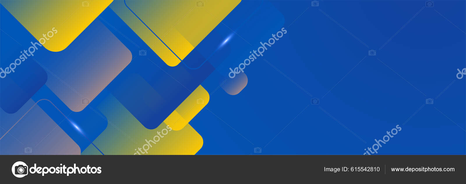 Modern Blue Yellow Abstract Banner Background Blue Background Orange ...
