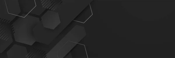 Black Abstract Banner Background Stock Vector by ©salmanalfa 613810722