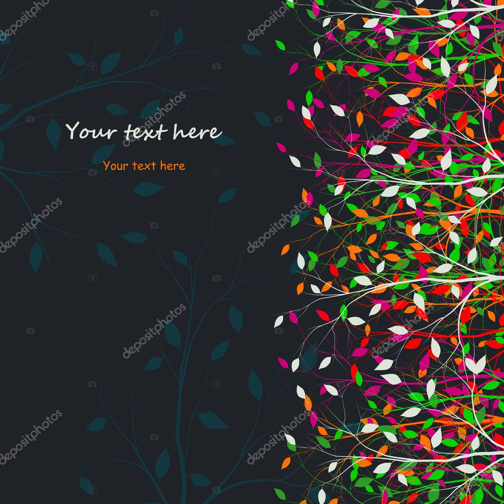 Colorful branches background Stock Vector Image by ©lena_laska #18533531