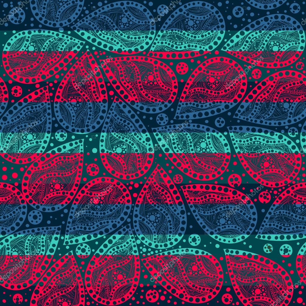 Striped seamless paisley background Stock Vector by ©lena_laska 33373971