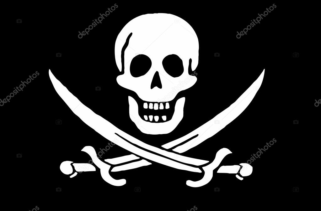 Skull And Crossed Swords Flag