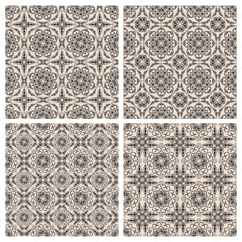 Four Beige wallpaper pattern Stock Vector by ©Ruliz 13756781
