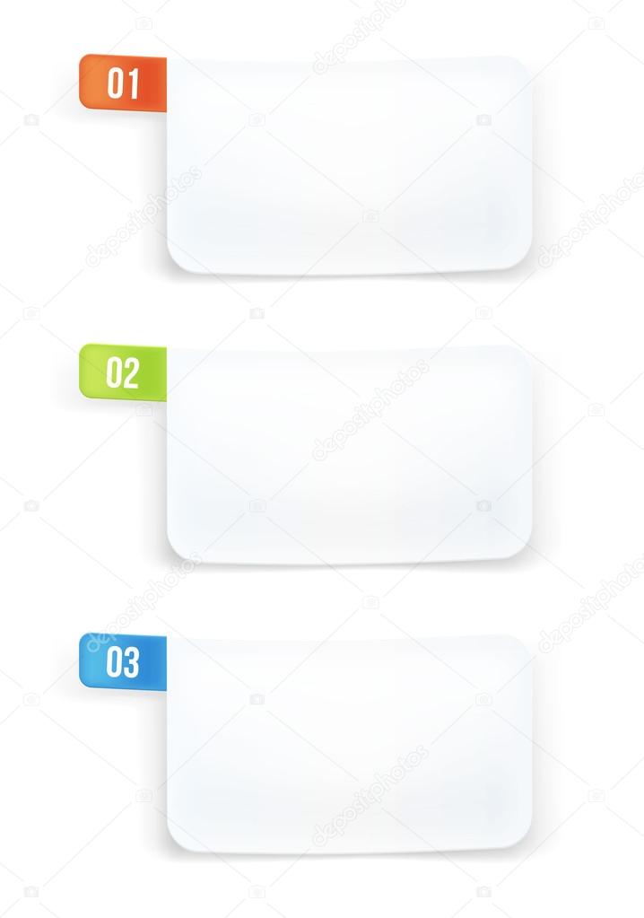 White paper numbered banners. Stock Vector Image by ©Ruliz #17639893