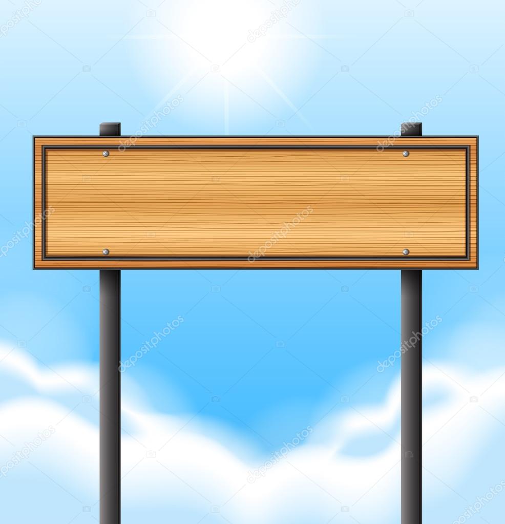 An empty wooden signboard Stock Vector Image by ©blueringmedia #39486633