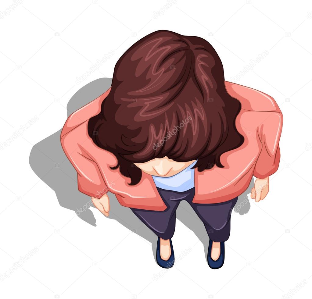 A topview of a lady standing Stock Vector Image by ©blueringmedia #47183403