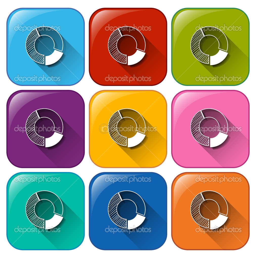 Graph icons Stock Illustration by ©blueringmedia #50174173