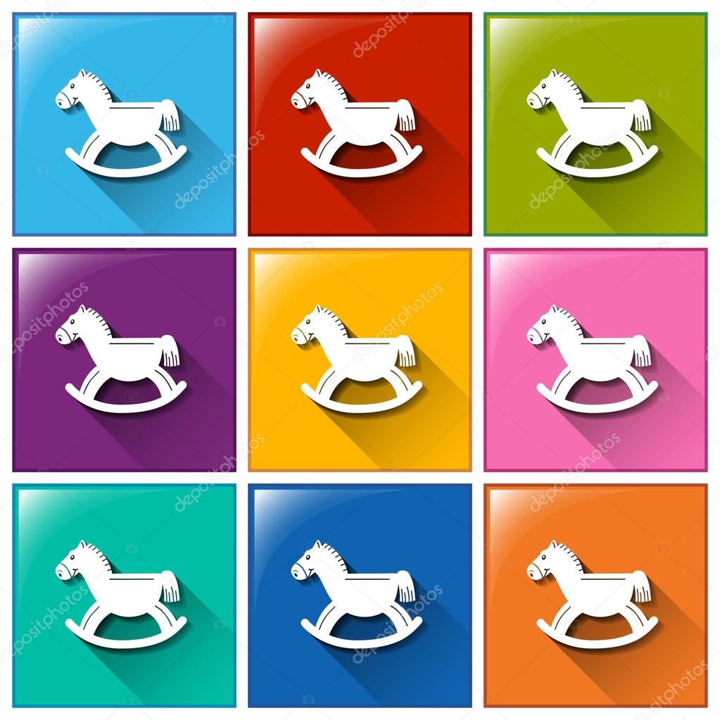 Iconos de caballo Vector de stock por ©blueringmedia 50967235