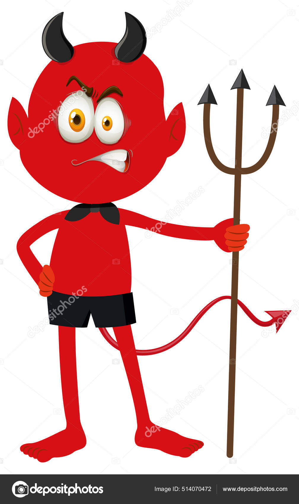 Red Devil Cartoon Character Facial Expression Illustration Stock Vector ...