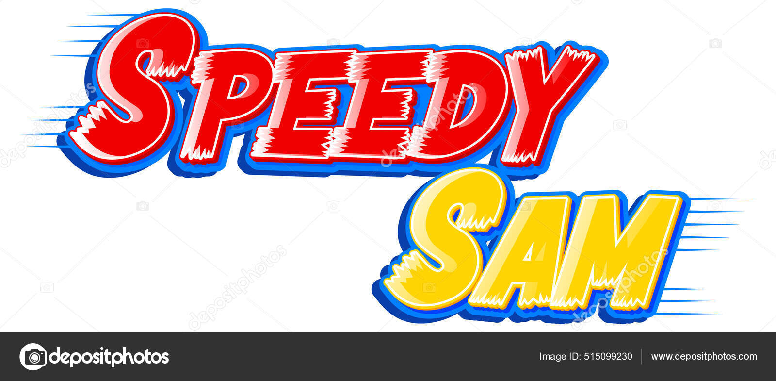 Speedy Sam Logo Diseño Texto Ilustración Vector de stock por ...