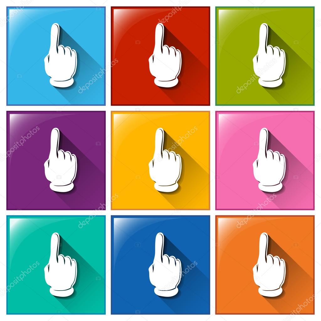 Finger pointing upward icons Stock Vector Image by ©blueringmedia #51552093