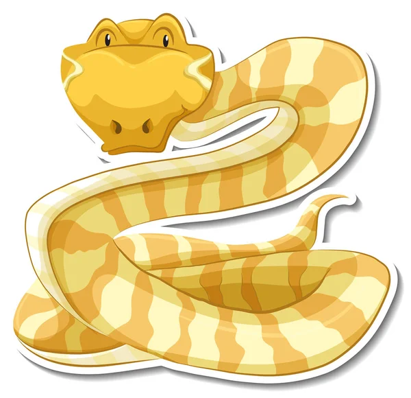 Yellow Snake Cartoon Character Isolated White Background Illustration ...