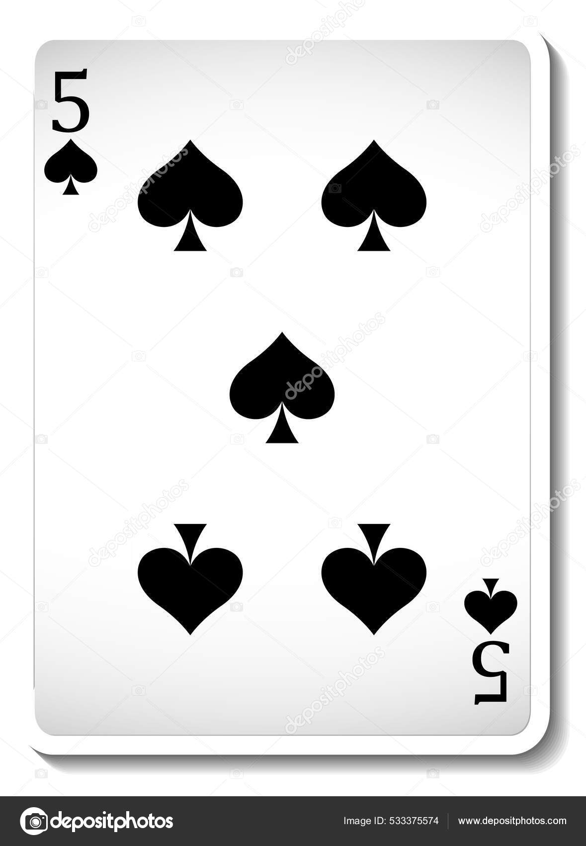 Five Spades Playing Card Isolated Illustration Stock Vector by ...