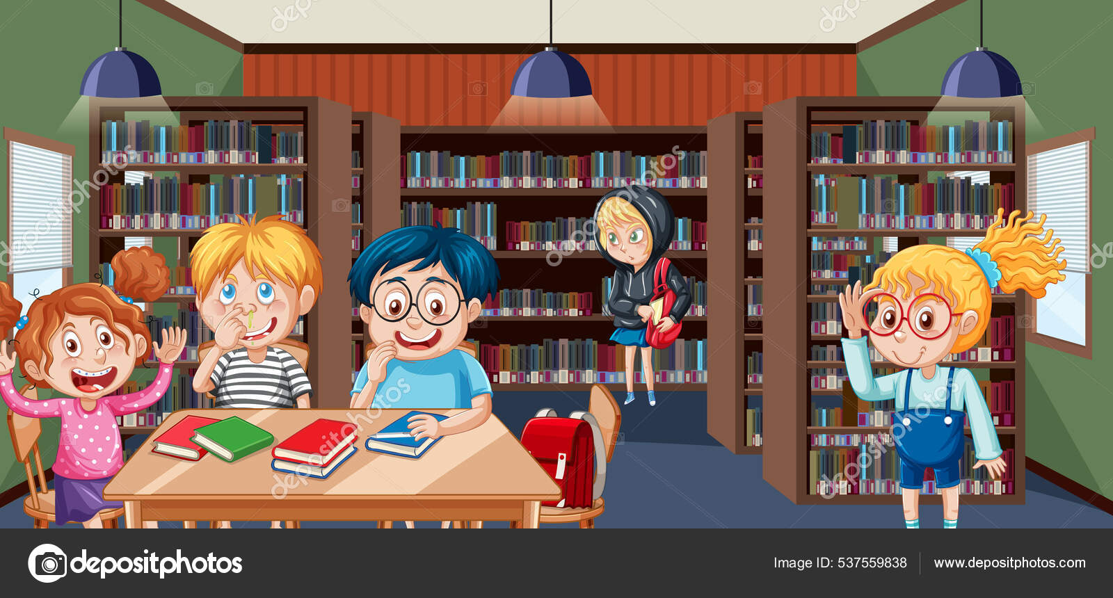 Fondo De Biblioteca Clipart