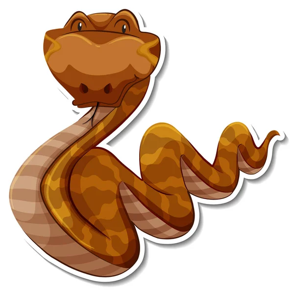 Yellow Snake Cartoon Character Isolated White Background Illustration ...