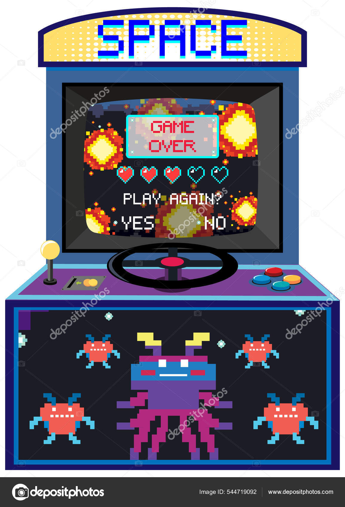 Arcade Game Machine Isolated Illustration Stock Vector Image by ©blueringmedia #544719092