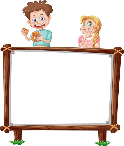 Board Template Happy Kids Illustration Stock Vector by ©blueringmedia ...