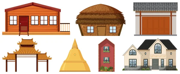 Different Designs Buildings World Illustration Stock Vector Image by ...