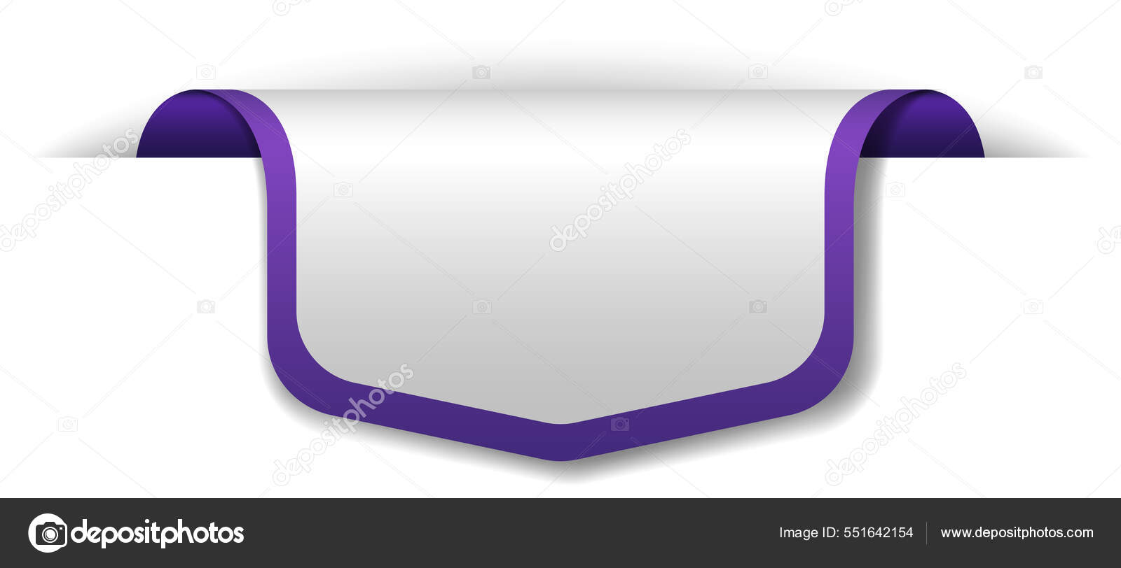 Violet Banner Design White Background Illustration Stock Vector by ...