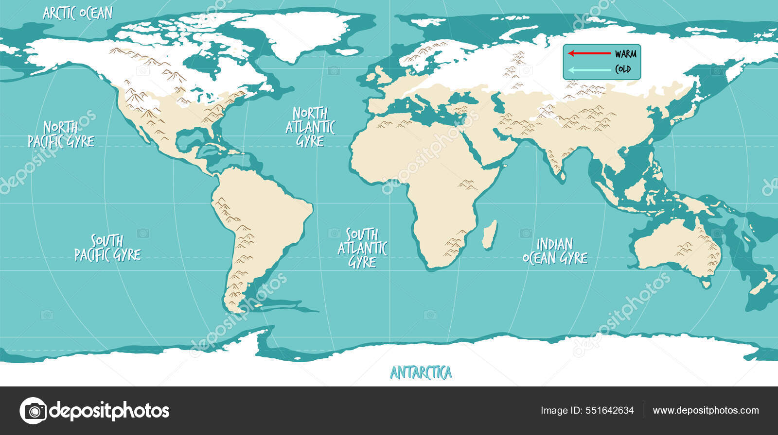 Atlas Dunia Dalam Ilustrasi Warna Biru Vektor Stok oleh ©blueringmedia ...