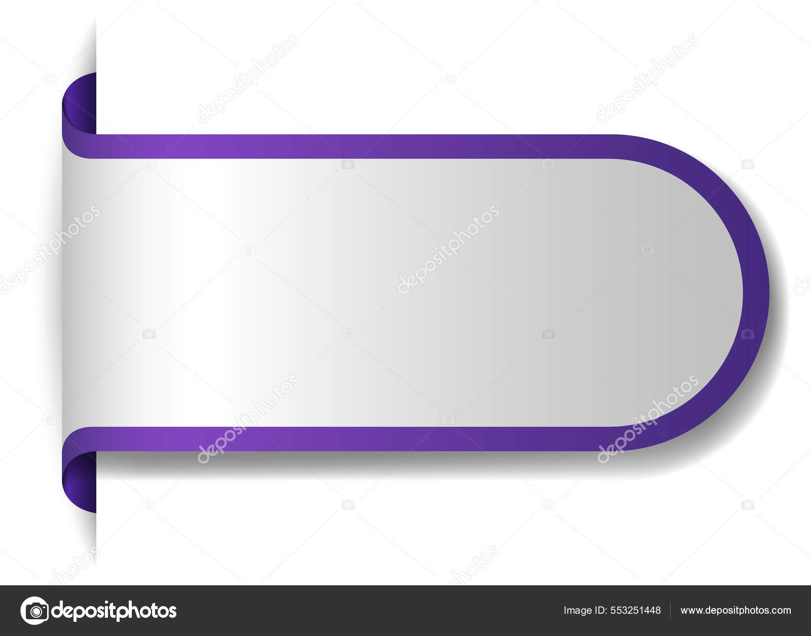 Violet Banner Design White Background Illustration Stock Vector by ...