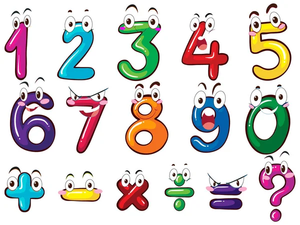 Counting Number Math Symbols Illustration Stock Vector by ...