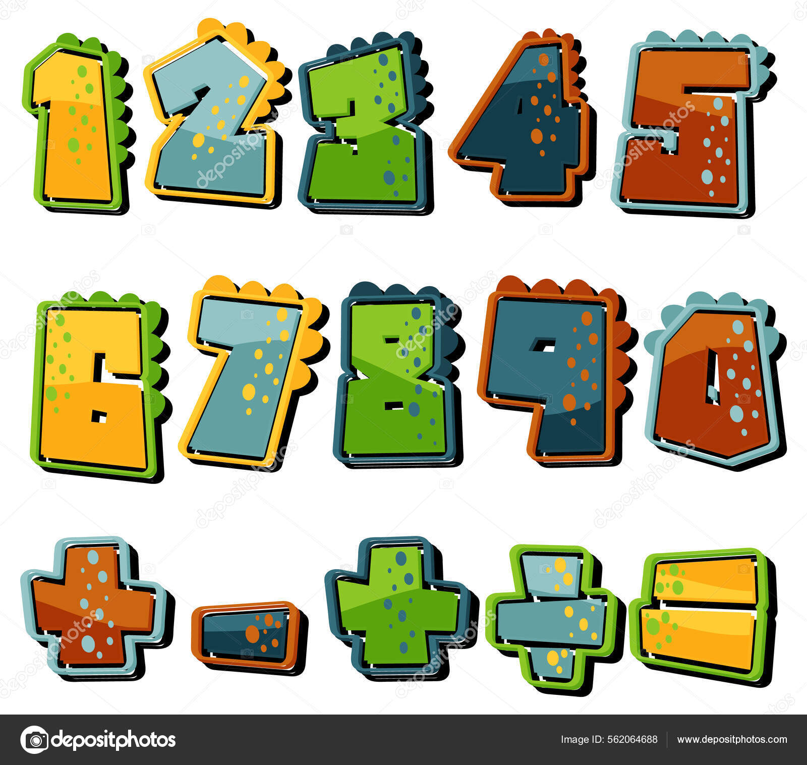 Counting Number Math Symbols Illustration Stock Vector by ...